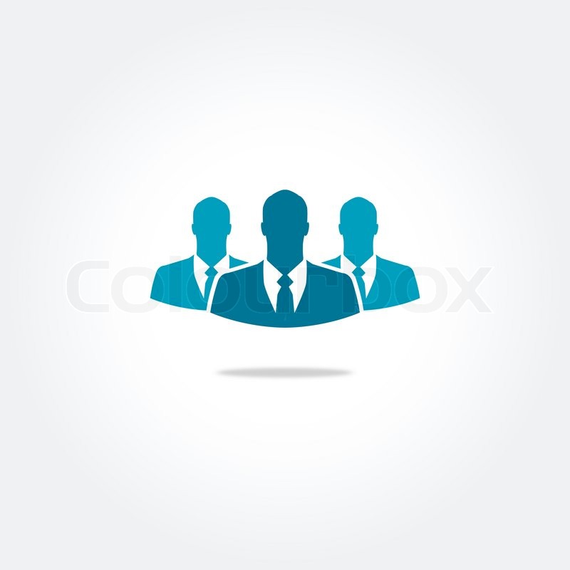 Three businessman vector icon | Stock vector | Colourbox
