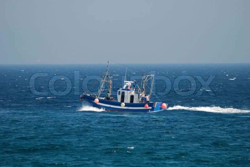 Fishing boat in the ocean | Stock image | Colourbox