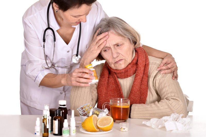 Elderly sick woman | Stock Photo | Colourbox