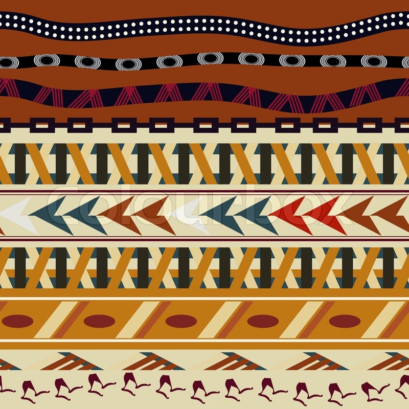 Tribal seamless texture in the African ... | Stock vector | Colourbox