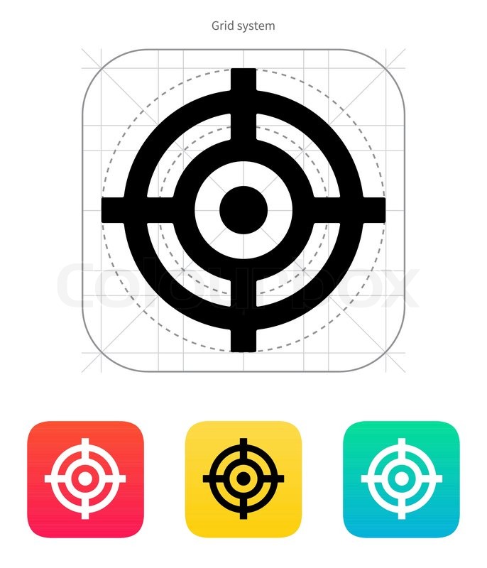 Crosshair icon. Vector illustration. | Stock vector | Colourbox