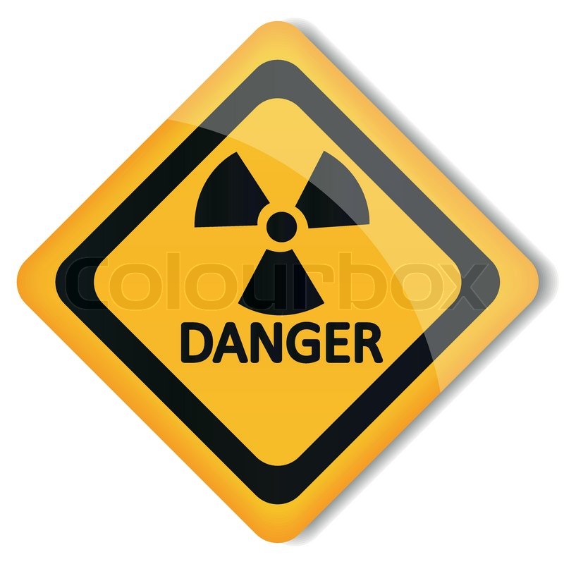 Vector illustration label radiation ... | Stock vector | Colourbox