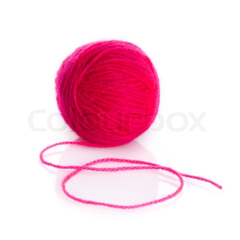 Wollknäuel auf weißem Hintergrund | Stock Bild | Colourbox