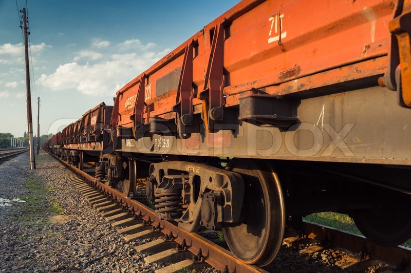 Rail freight car close-up | Stock image | Colourbox