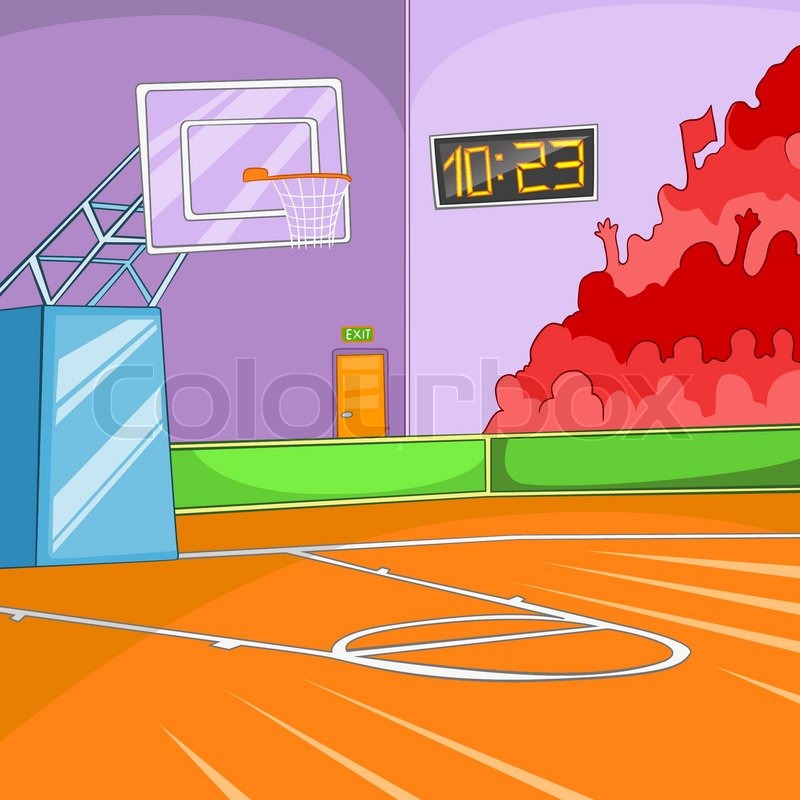 Basketball Stadium. Vector Cartoon Background. EPS 10. | Stock Vector ...