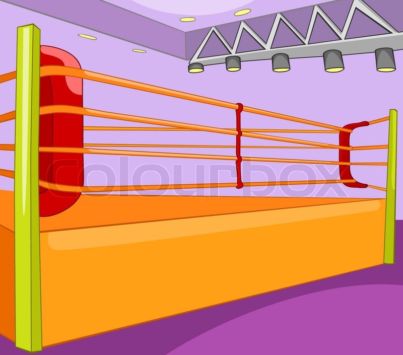 Boxing Ring. Cartoon Background. ... | Stock vector | Colourbox
