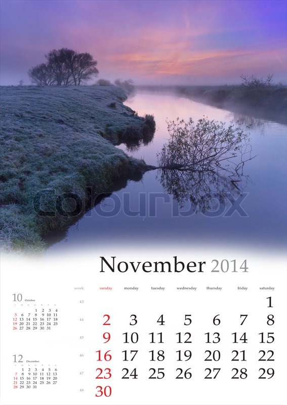 2014 Kalender November Schöne ... | Stock Bild | Colourbox