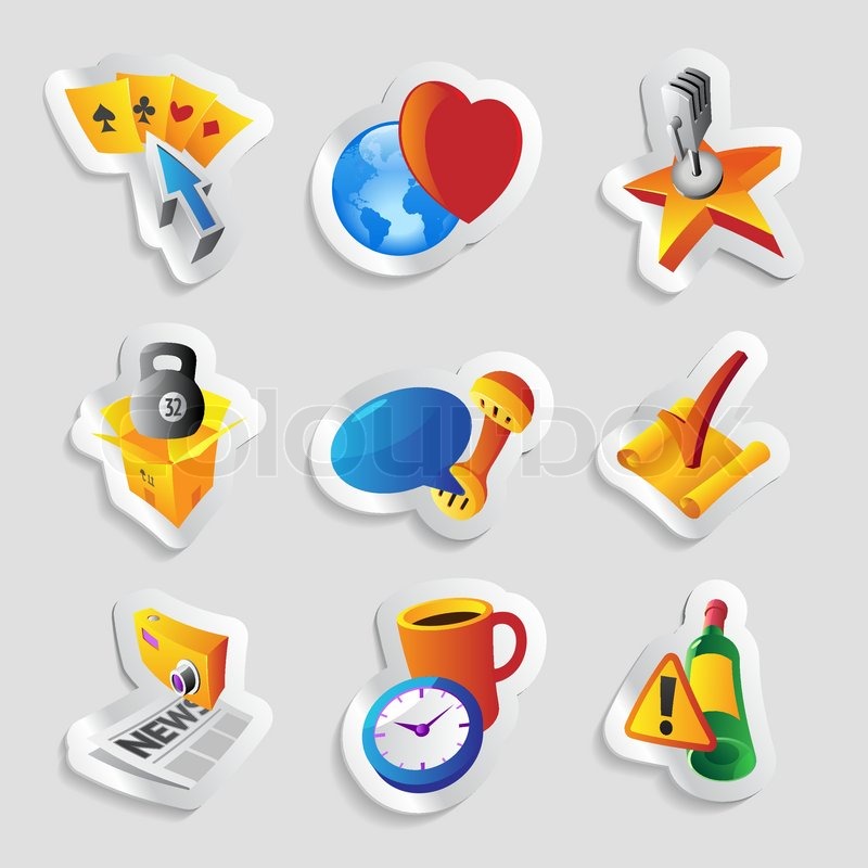 Icons für die Freizeit | Stock-Vektor | Colourbox