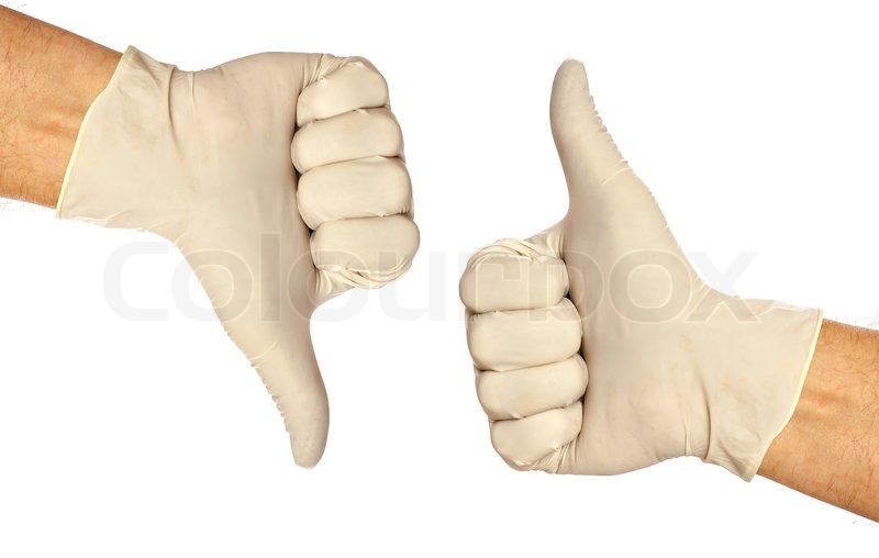 Thumb op og tommelfinger ned skilt med ... | Stock foto | Colourbox