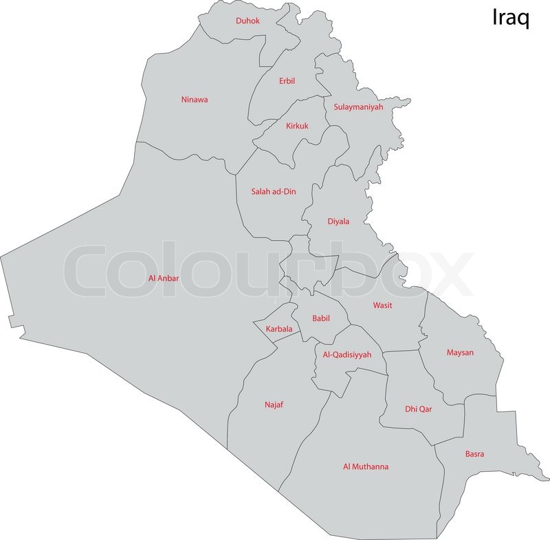 Map of administrative divisions of ... | Stock vector | Colourbox