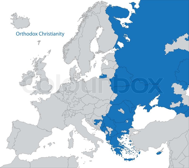 Distribution of Eastern Orthodoxy in ... | Stock vector | Colourbox