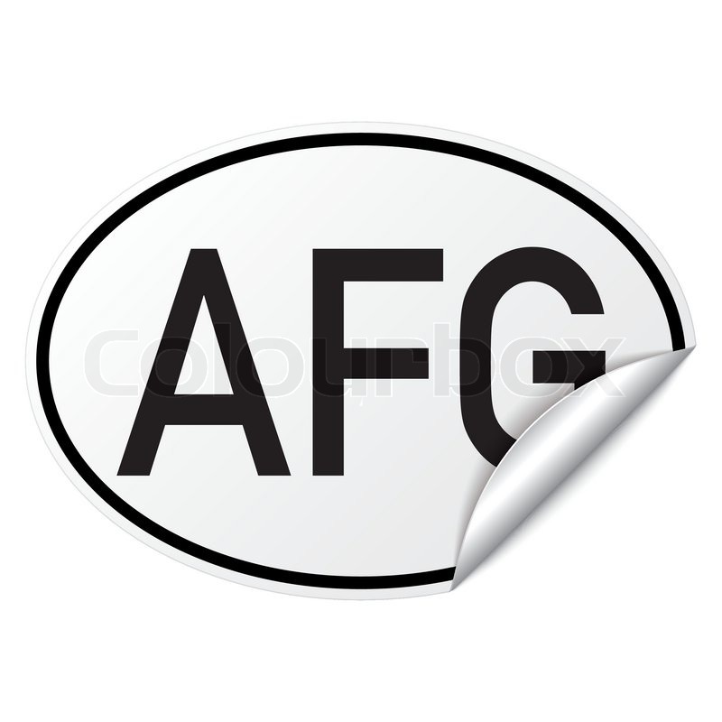 Oval country car sticker - black white ... | Stock vector | Colourbox