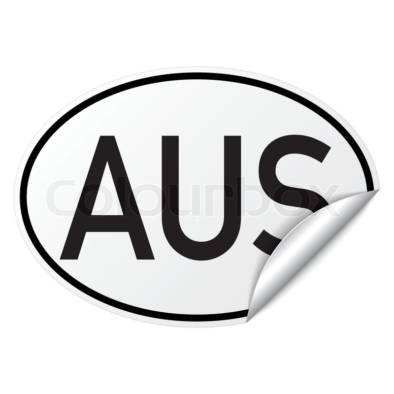 Oval country car sticker - black white ... | Stock vector | Colourbox