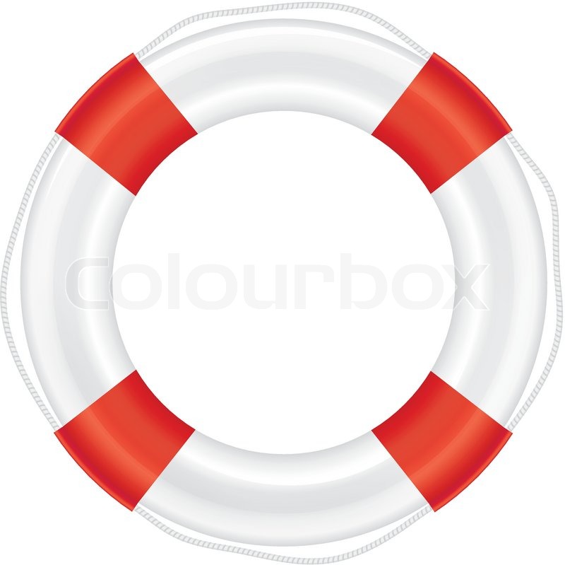 Rettungsring mit roten Streifen und ... | Stock-Vektor | Colourbox