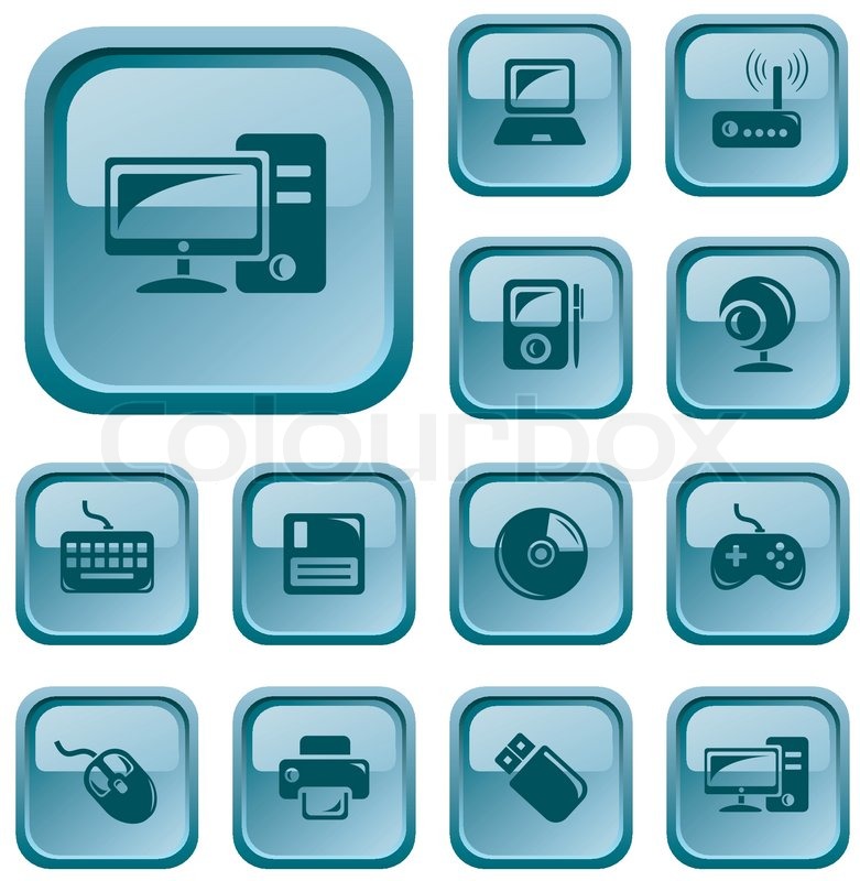 Hardware button set | Stock vector | Colourbox