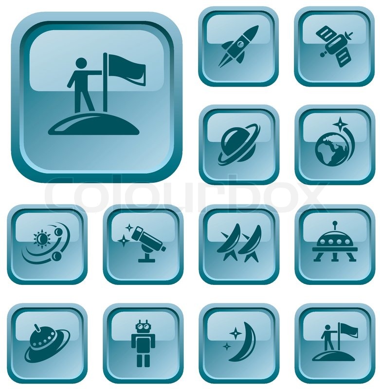 Space button set | Stock vector | Colourbox