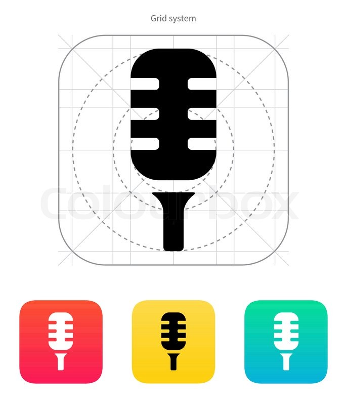 Studio microphone icon. Vector ... | Stock vector | Colourbox