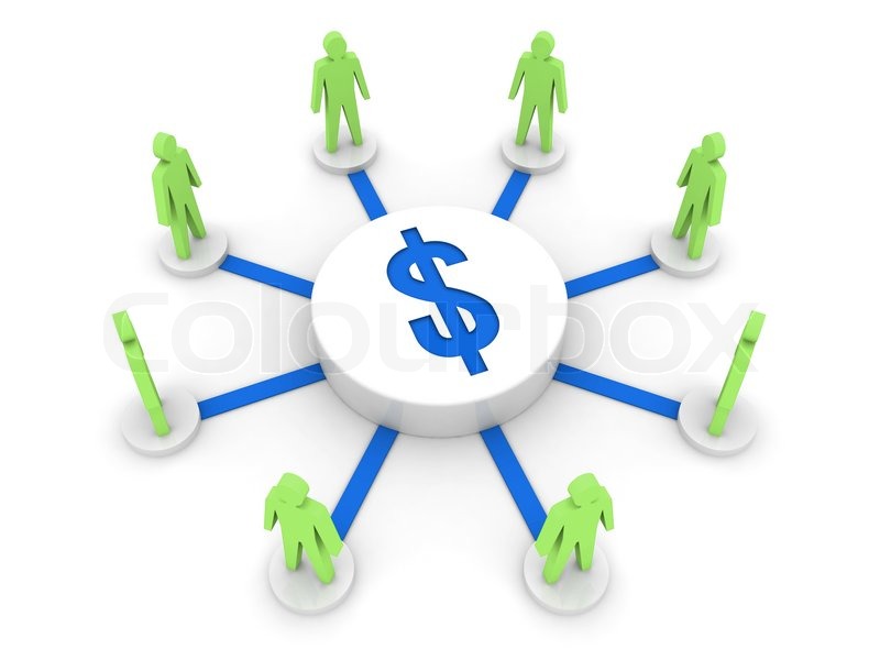 Money connect people. Finance source. ... | Stock Photo | Colourbox