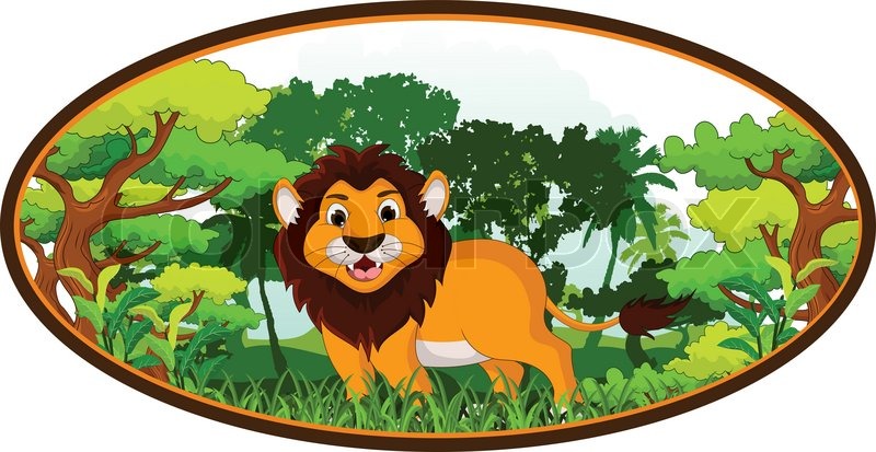 Vector illustration of lion cartoon ... | Stock vector | Colourbox