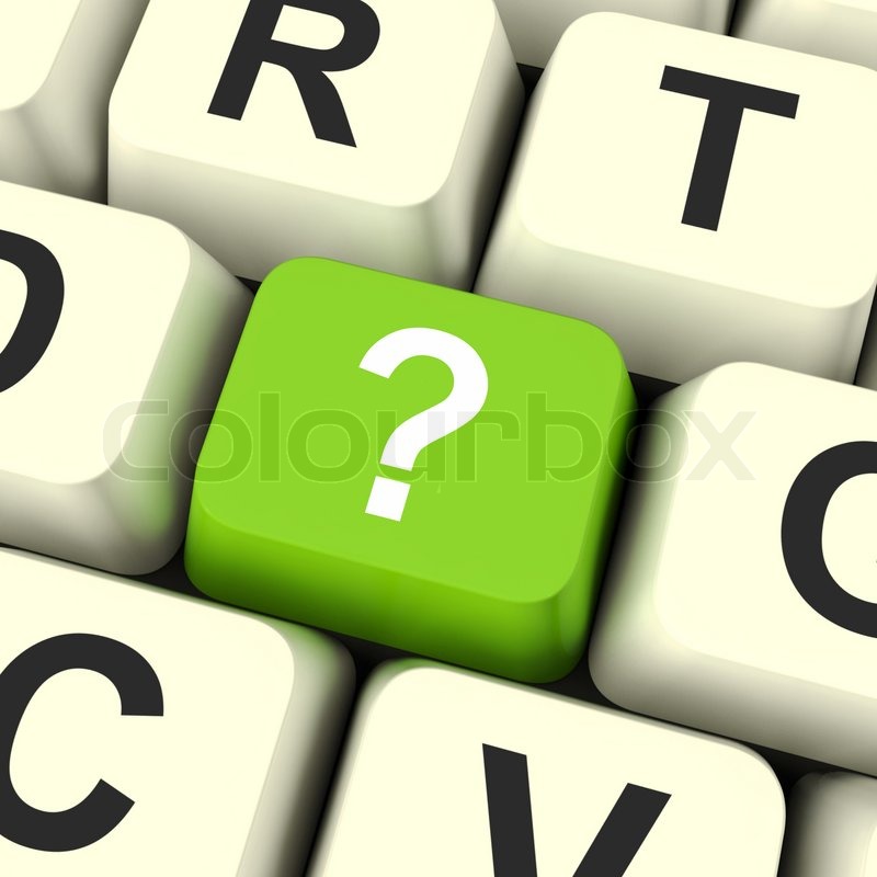 Question Mark Key On Keyboard Showing ... | Stock image | Colourbox