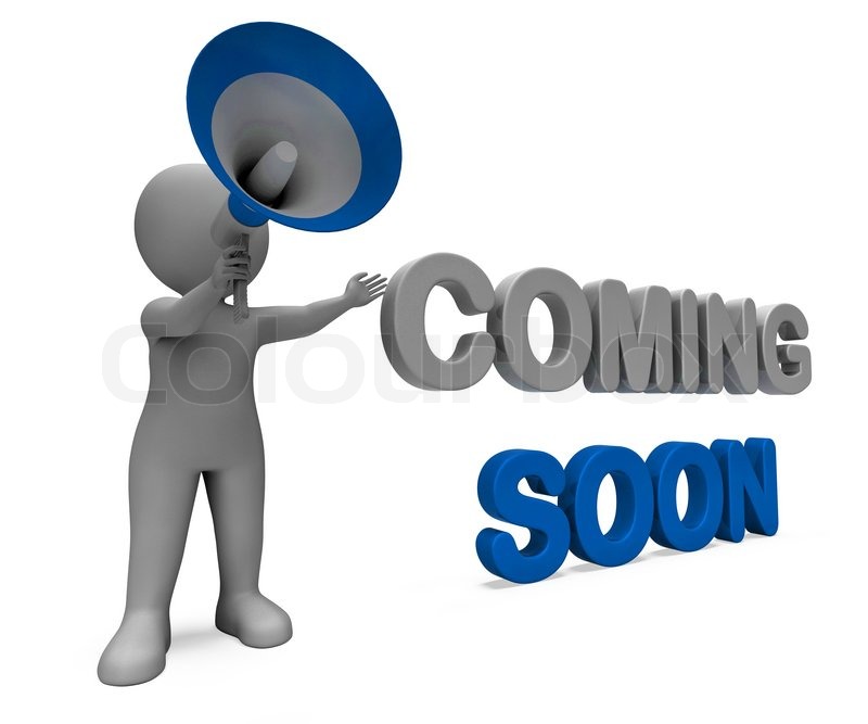 Coming Soon Character Showing New ... | Stock image | Colourbox