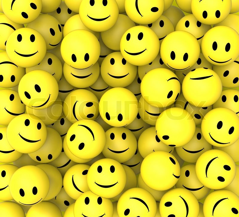 Smileys Show Happy Cheerful And Smiling ... | Stock image | Colourbox