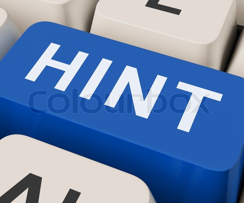 Hint Key Showing Tip Assistance And ... | Stock image | Colourbox