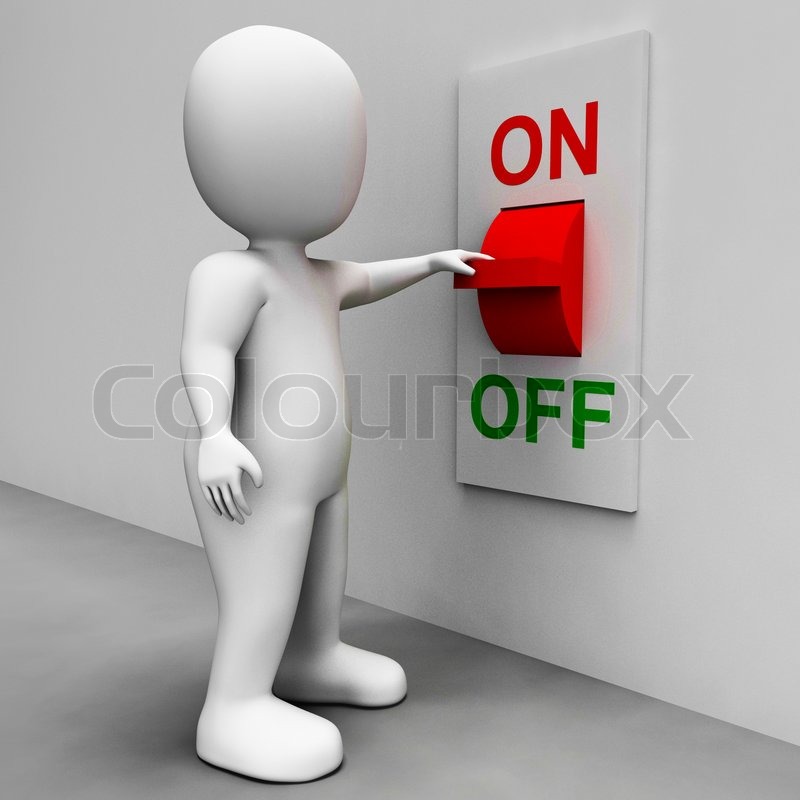 On Off Switch Shows Energy Supply | Stock foto | Colourbox