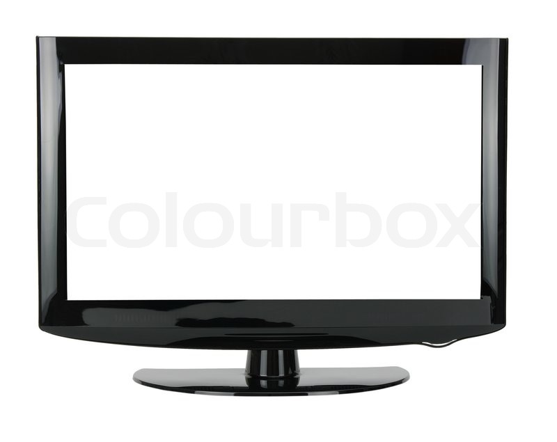 Blank flat screen TV set, isolated on ... | Stock image | Colourbox