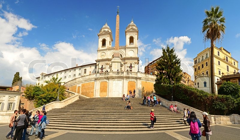 Den Spanske Trappe i Rom Italien | Stock foto | Colourbox