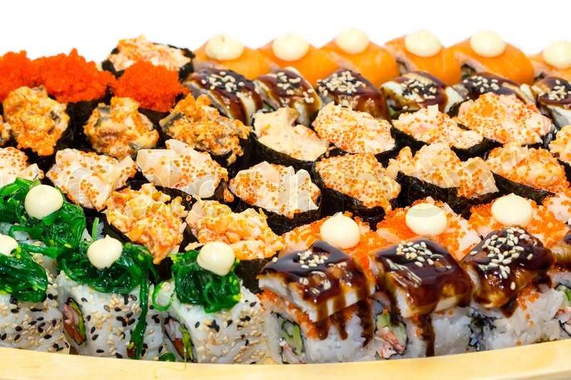 Delicious seafood sushi at a Japanese ... | Stock image | Colourbox