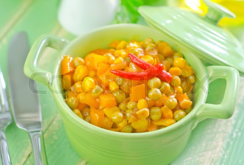 Corn and peas | Stock image | Colourbox