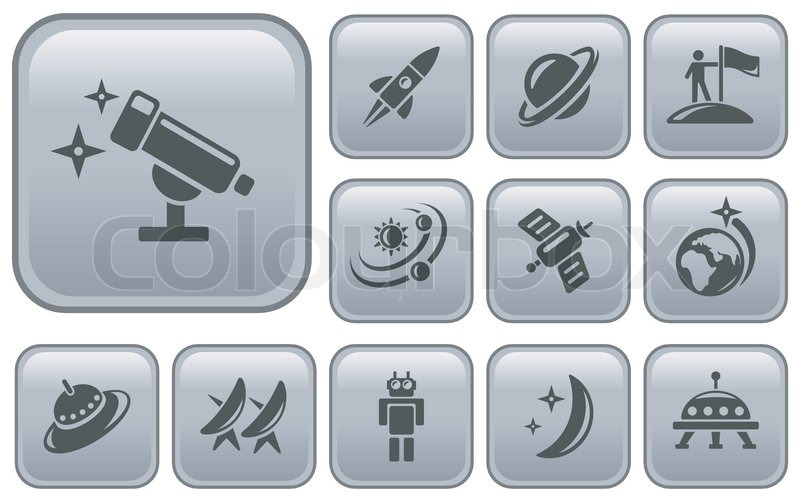 Space button set | Stock vector | Colourbox