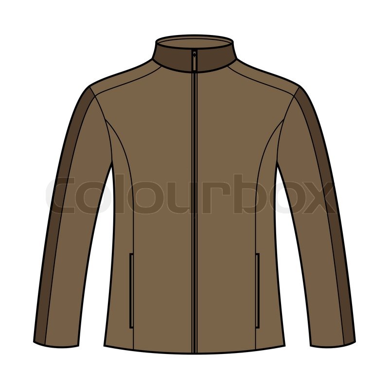 Jacket template isolated on white ... | Stock vector | Colourbox