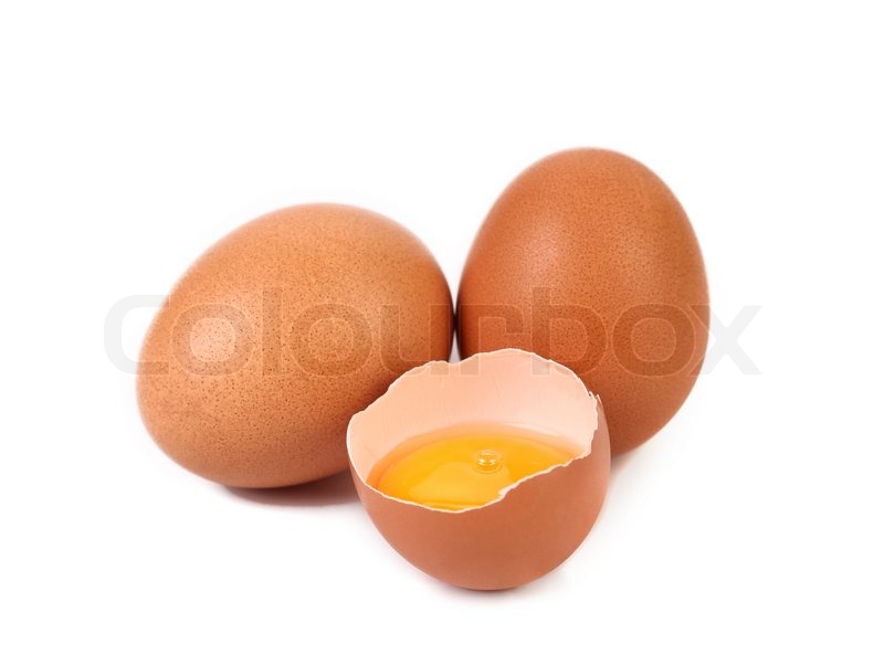 Ganze Eier und zerbrochenes Ei | Stock Bild | Colourbox