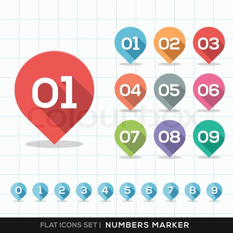 Numbered Map Markers