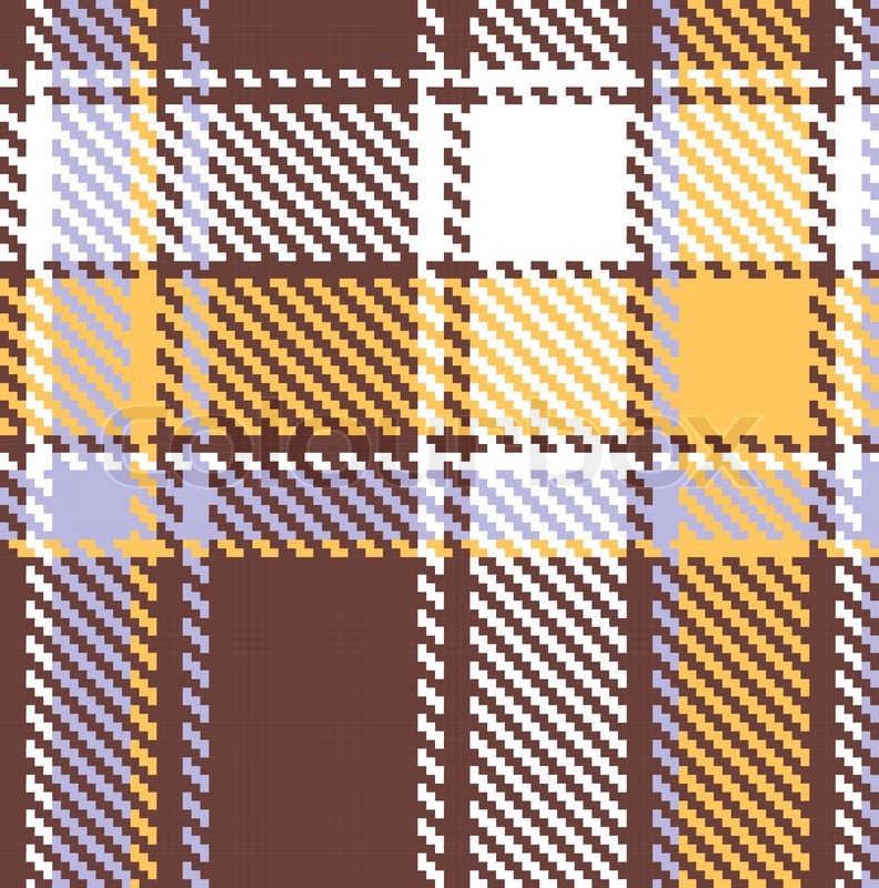 Seamless checkered brown blue orange ... | Stock vector | Colourbox