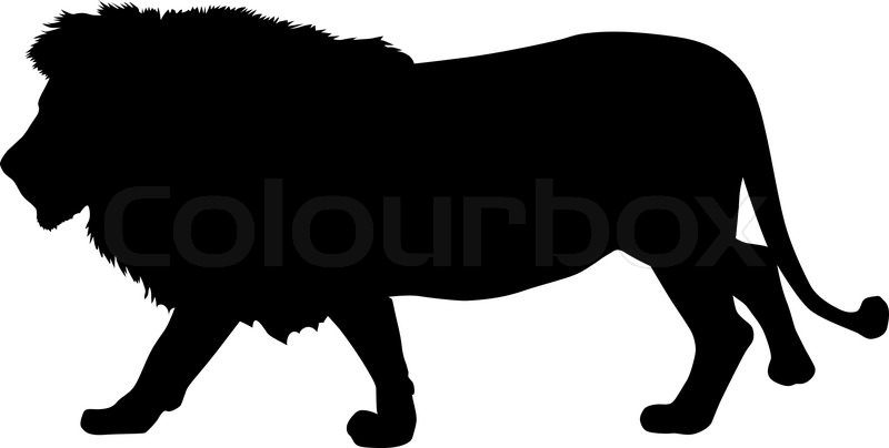 African Lion Silhouette