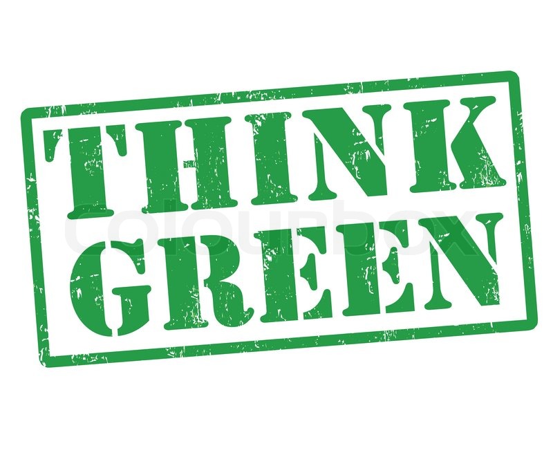 Think green stamp | Stock vector | Colourbox