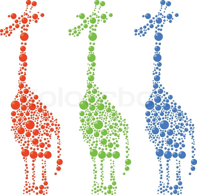 Dots giraffe | Stock vector | Colourbox