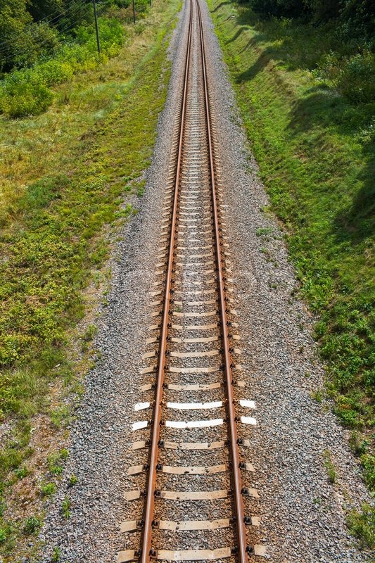 Top view of Railway | Stock image | Colourbox