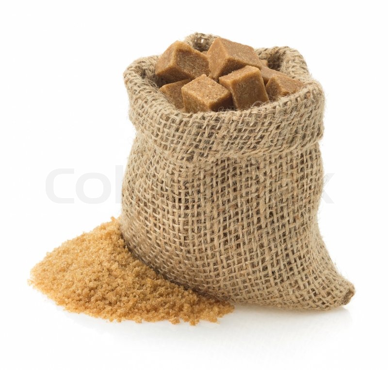 Brunt sukker på hvid | Stock foto | Colourbox