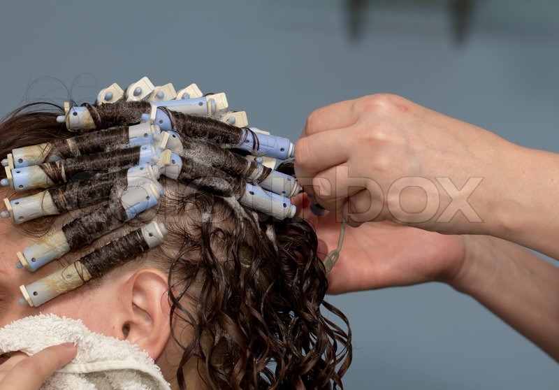 Perm at the beauty salon | Stock image | Colourbox