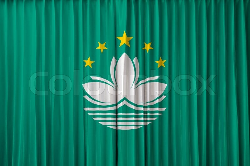 Macau Flagge Vorhang | Stock Bild | Colourbox