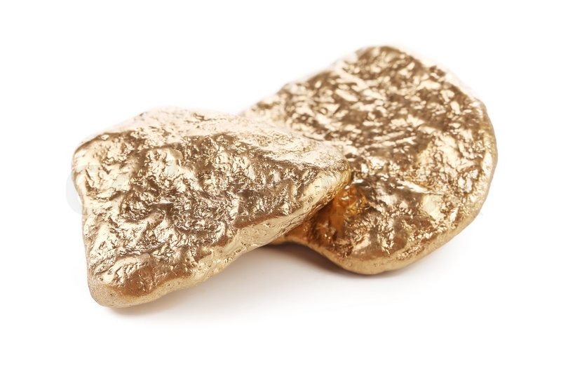 Nærbillede af guldklump | Stock foto | Colourbox