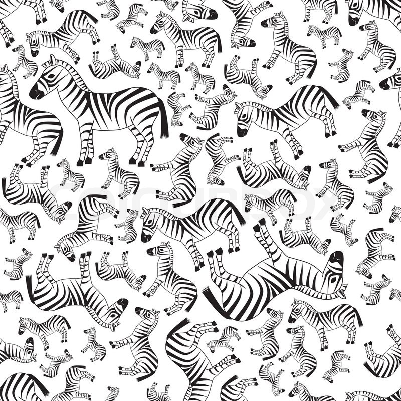 Seamless zebra pattern | Stock vector | Colourbox