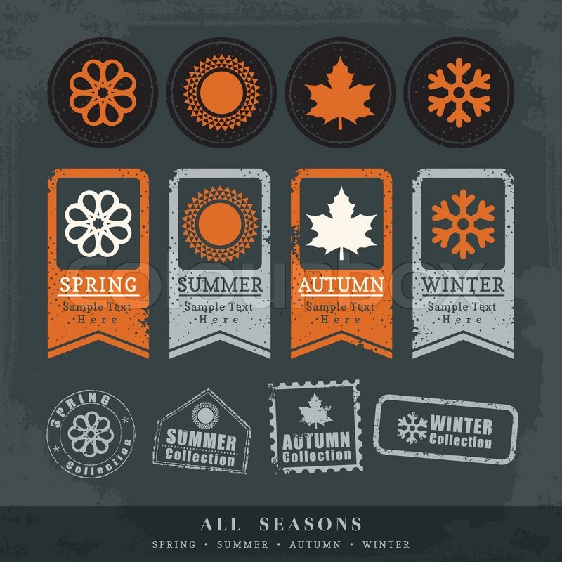 Four seasons symbol vector ... | Stock vector | Colourbox