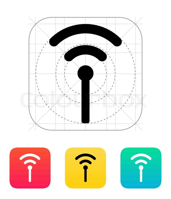Antenna Rundfunk Funksignal icon | Stock-Vektor | Colourbox