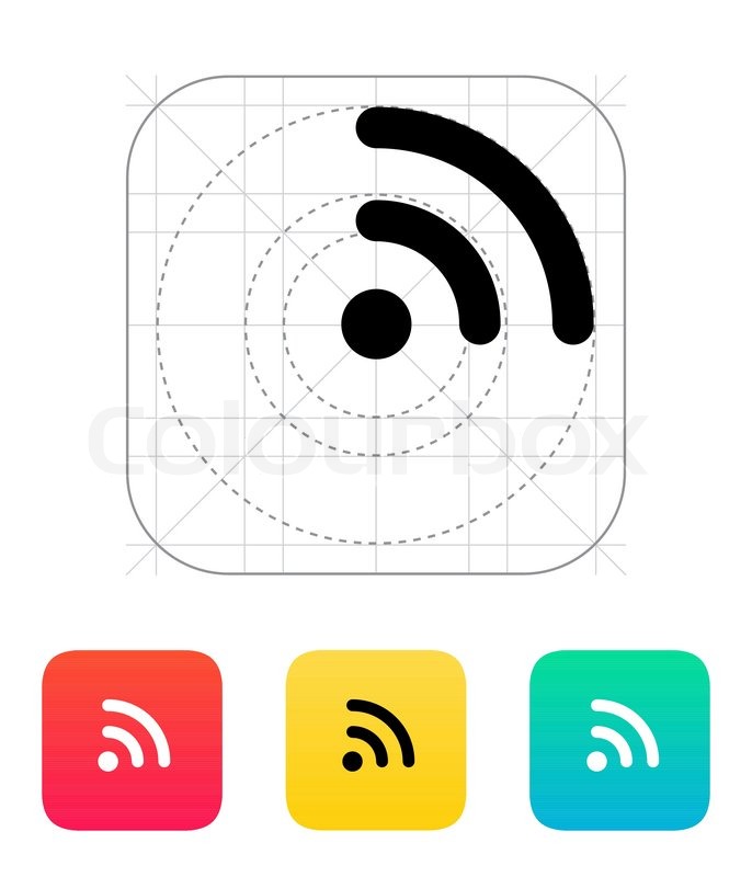 Funksignal Wi- Fi-Symbol | Stock-Vektor | Colourbox