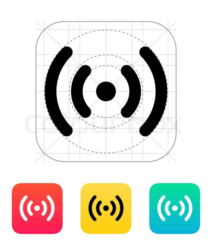 Radiowellen icon | Stock-Vektor | Colourbox